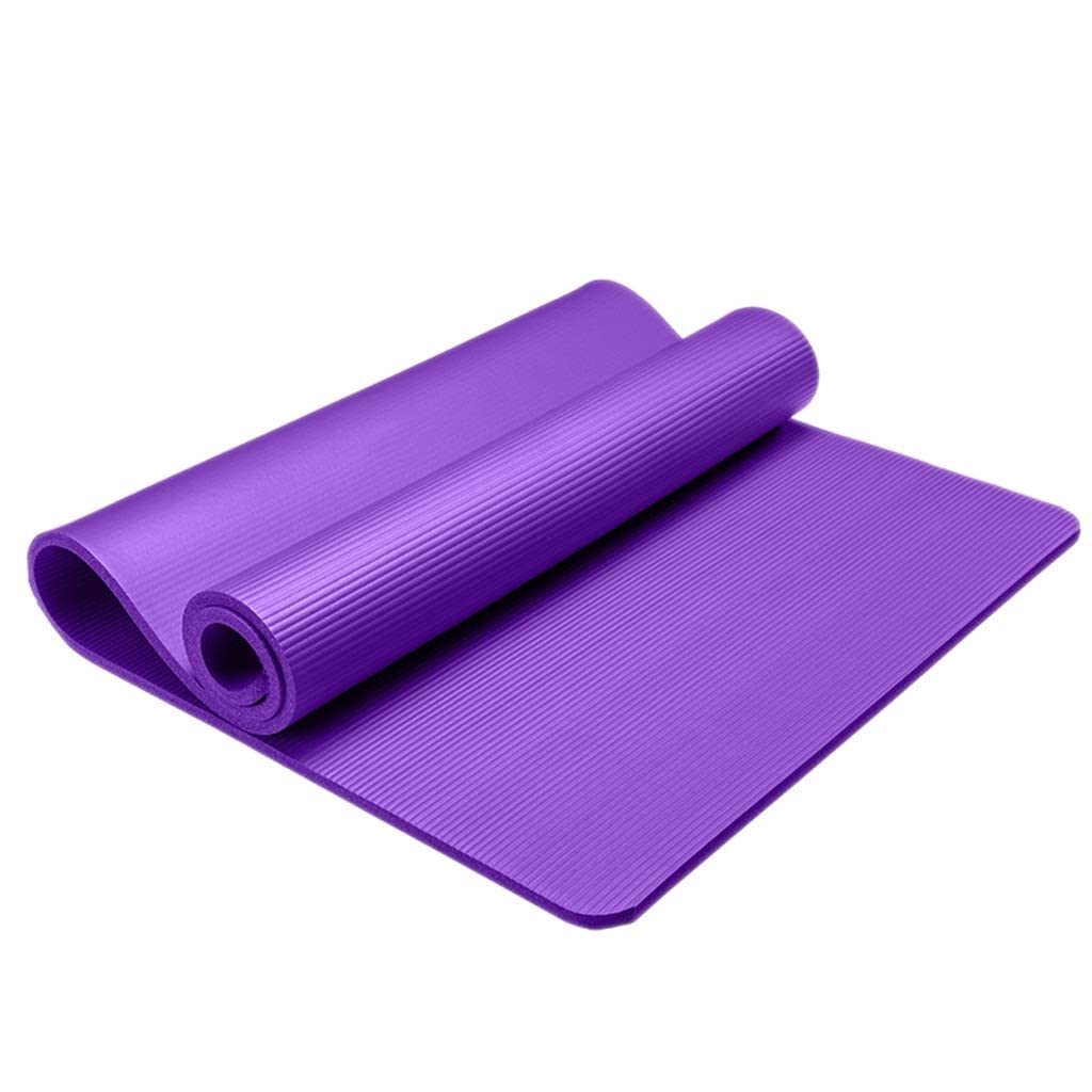 n/a All-Purpose Extra Thick High Density Anti-Slip Exercise Yoga Mat with Carrying Strap ( Color : D , Size : 15mm )