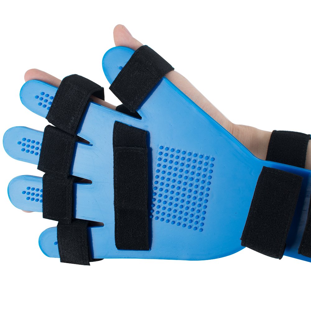 Jinon Finger Orthotics Points Fingerboard Stroke Hemiplegia Finger Training Device for Stroke/Hemiplegia/Traumatic Brain Injury(Right Hand/S) (Blue, Free Size)