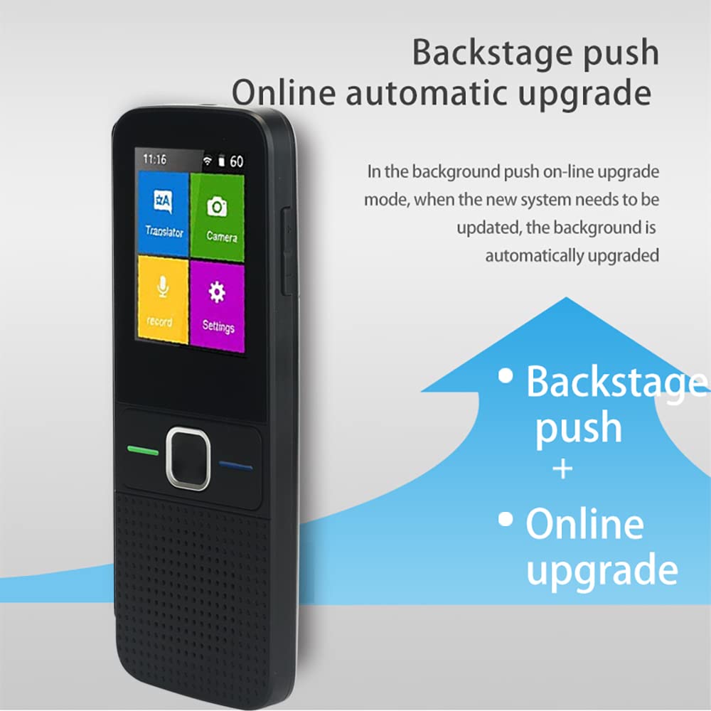Language Translator Portable Instant Translator Device Support WiFi/Hotspot/Offline Two- Way Real Time Online 137 Languages with 2.4Inch Touch Screen Recording Smart Translator(Black)