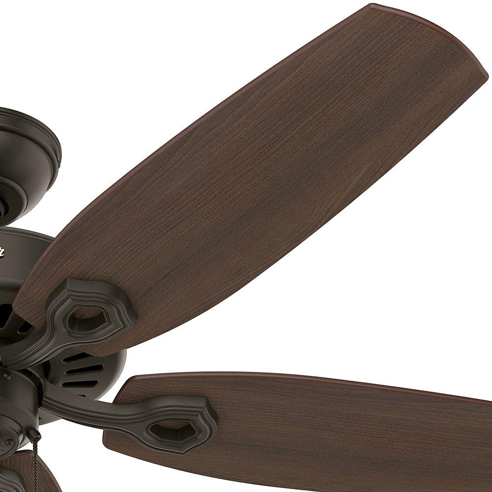 Hunter 53242 Builder Elite 52-inch Ceiling Fan with five Harvest Mahogany / Brazilian Cherry Reversible Blades (Renewed)