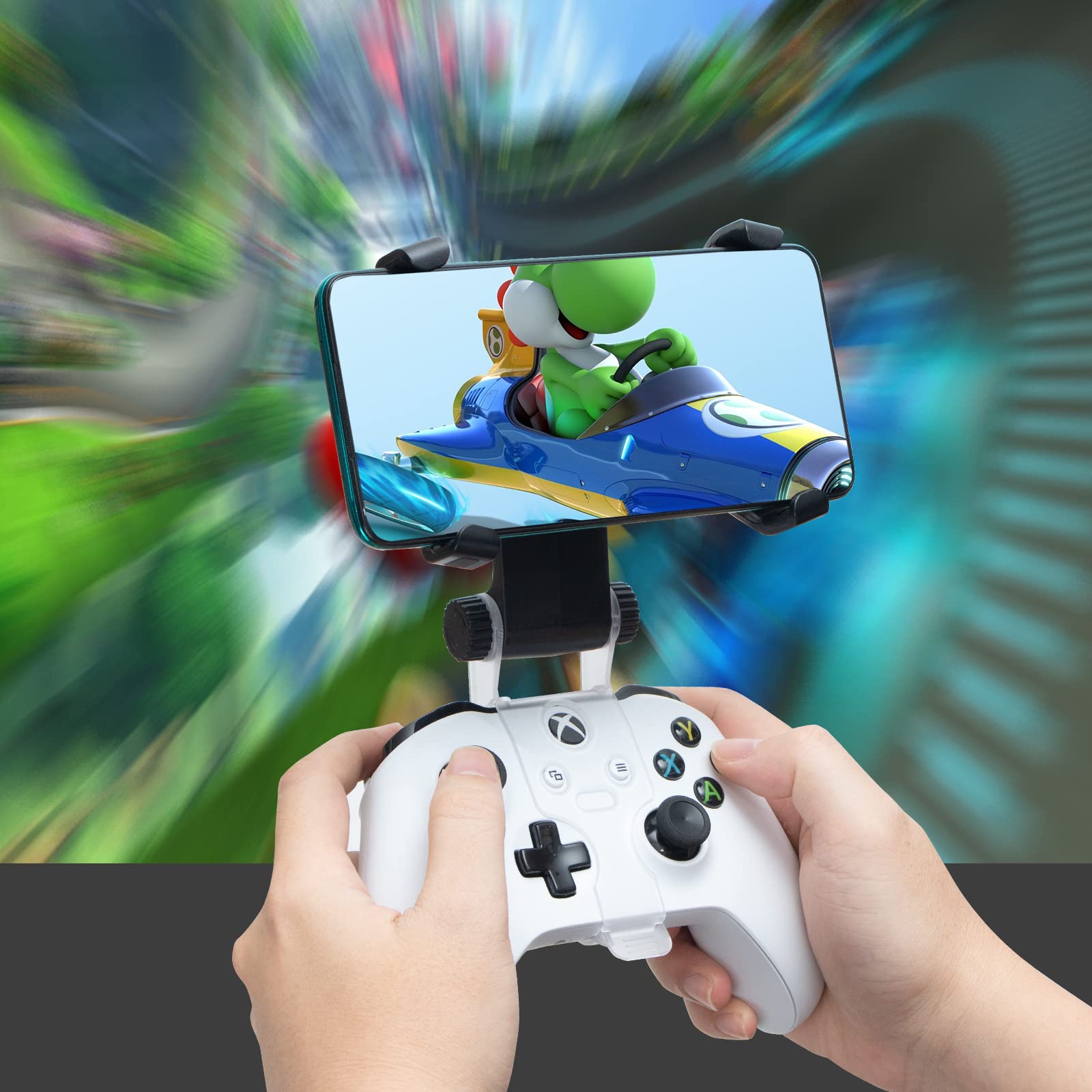 Olygive Xbox Series X Controller Phone Mount, Black, Compatible with Smartphones