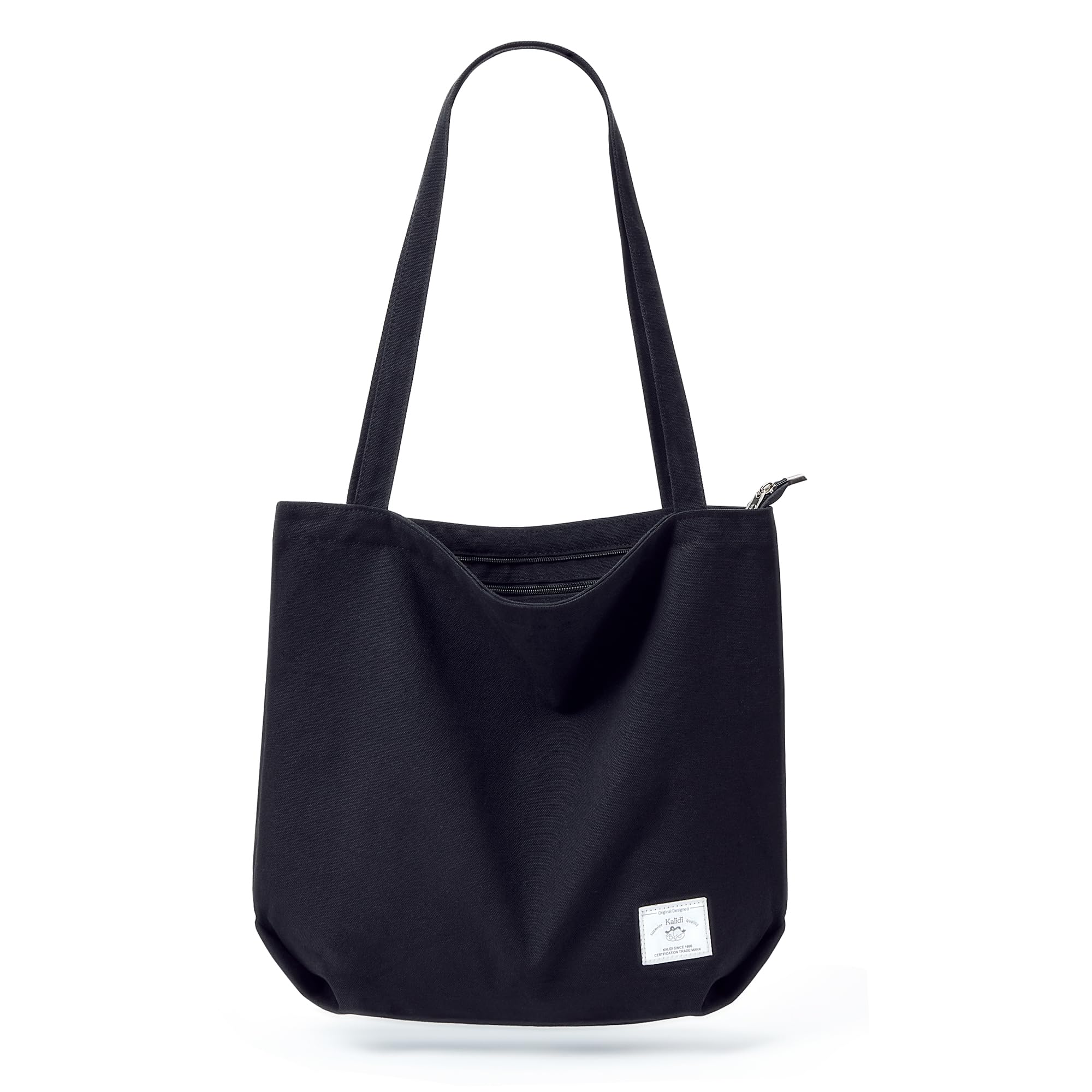 KALIDI Canvas Tote Bag for Women Large Shoulder Bag Canvas Hobo Handbags Purse with Zipper Pockets Green Work Bag