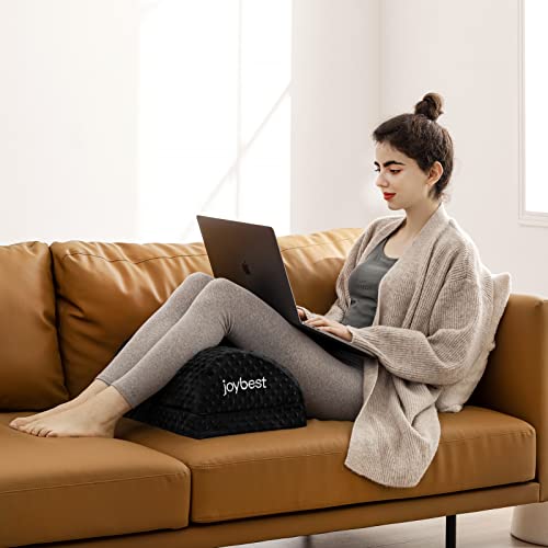 joybest Foot Rest Under Desk for Office Use, Adjustable Heights Memory Foam Foot Stool for Car, Home and Office, Footrest for Blood Circulation of Legs to Relieve Lumbar, Back, Knee Pain(Black)