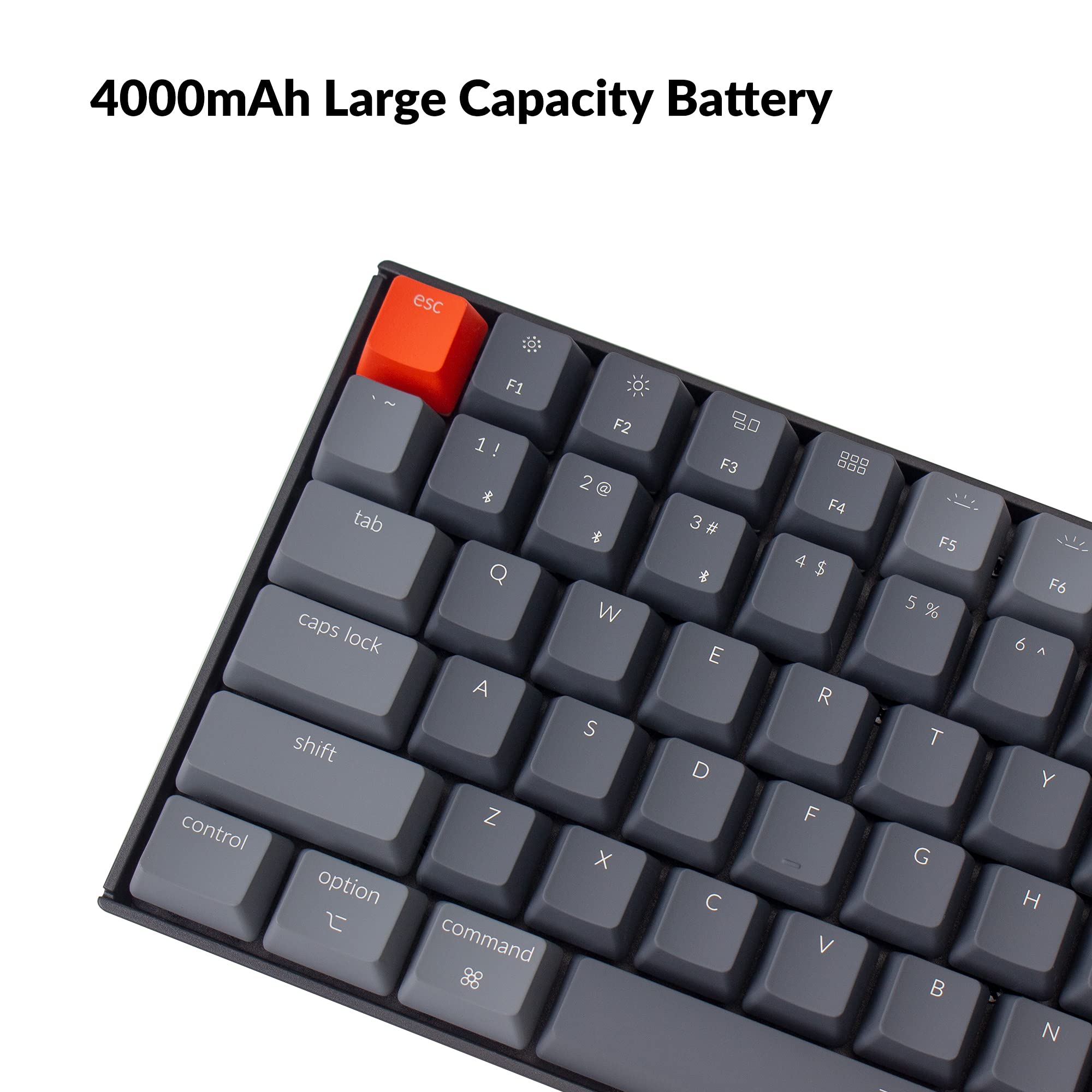 Keychron K4 Wireless Bluetooth 5.1/Wired USB Mechanical Keyboard, Compact 96% Layout 100 Keys Computer Keyboard Gateron G Pro Brown Switch White LED Backlight N-Key Rollover for Mac Windows-Version 2