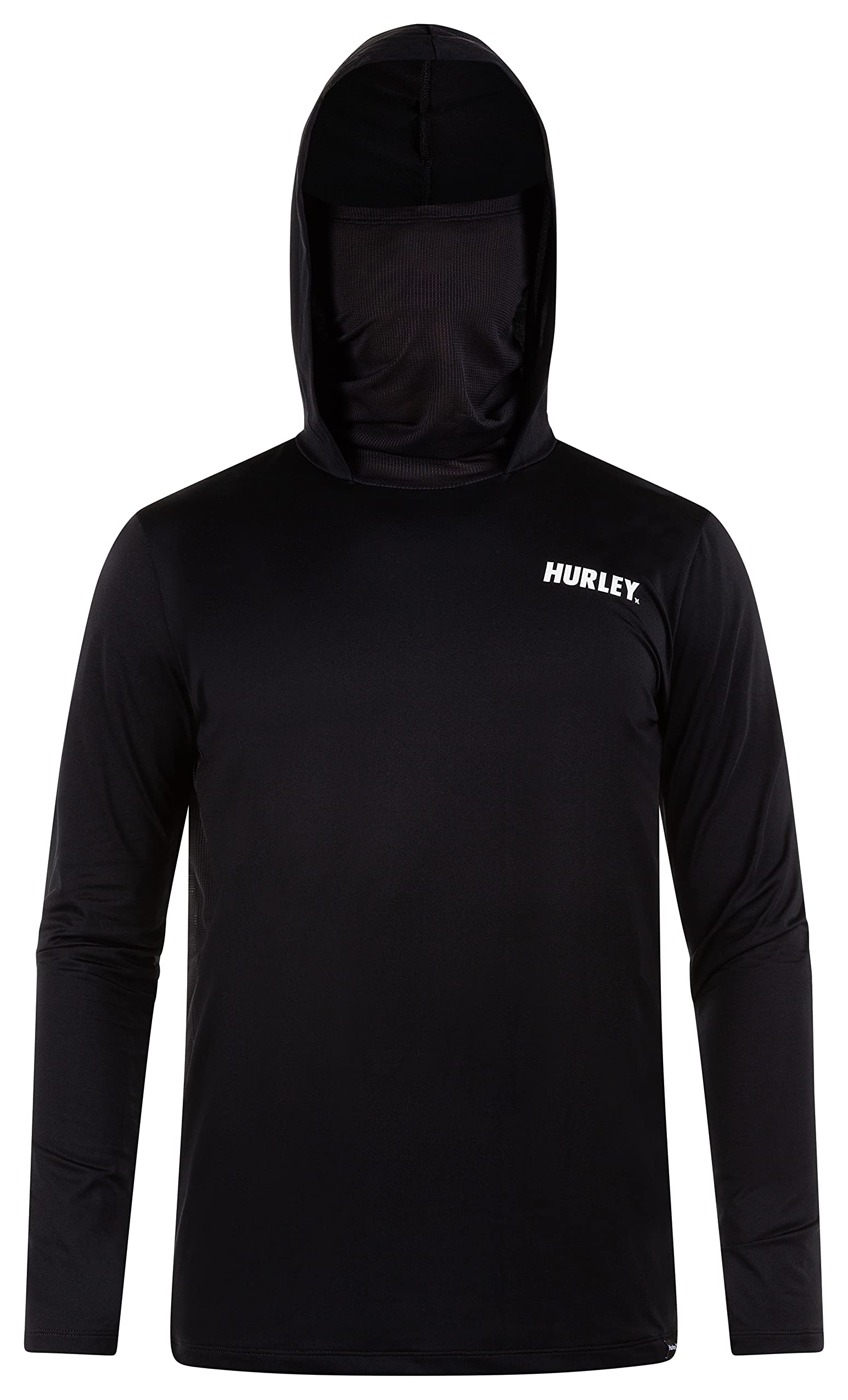 Hurley Men's Standard H2O-Dri Atticus Fastlane UPF Hoodie, Black, Medium