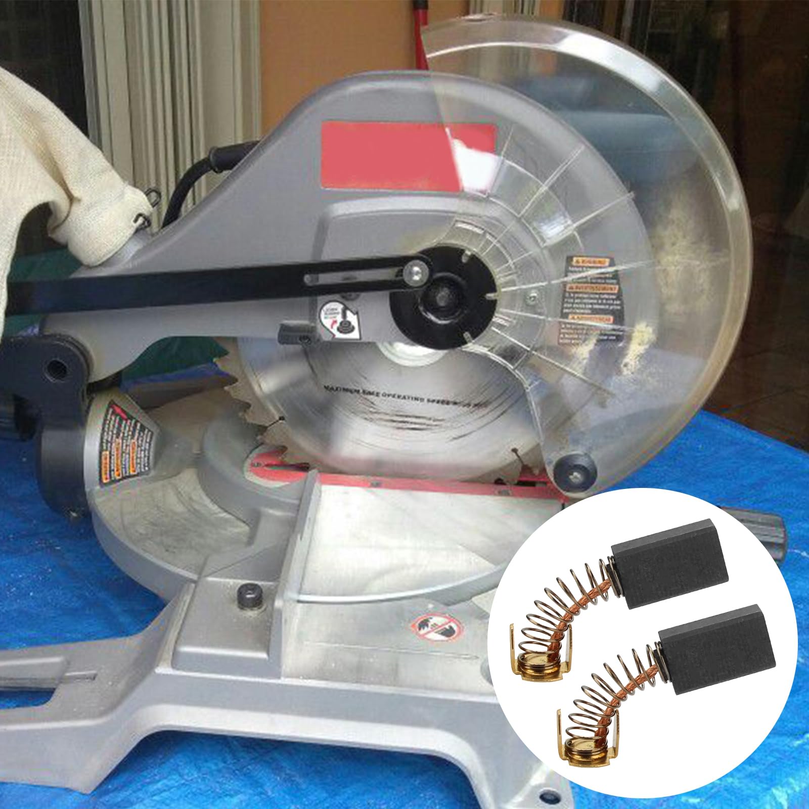 LanKstet Carbon Motor Brush 089006017092(2 pcs) Fits for Ridgid Ryobi Tile/Miter Saw Motor Brush R4040 TS1344 TS1345