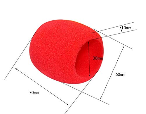 Jonsnowo Microphone Covers Foam,Sponge Cover for Household KTV Microphone. 5 Colors. Blue,Green,Yellow, Red,Black