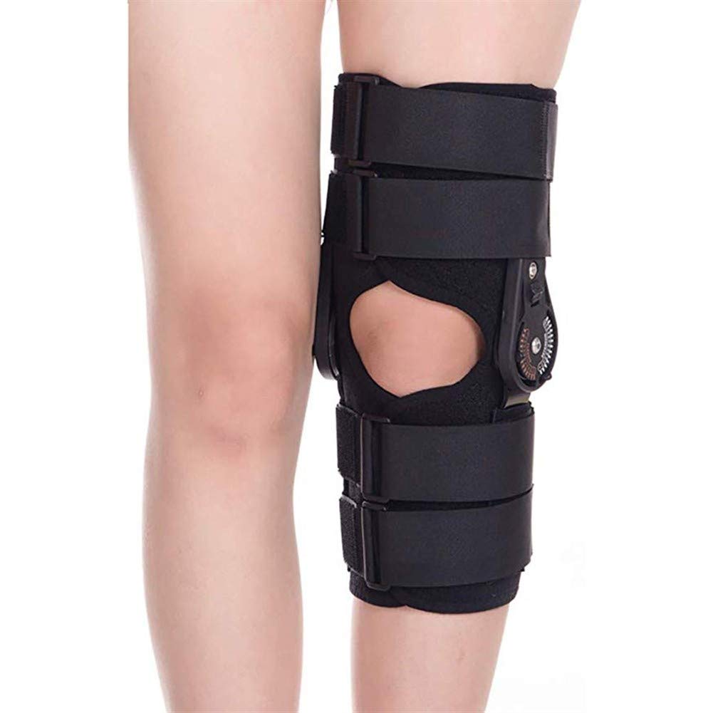JJZXPJ Hinged ROM Elbow Brace，Knee Immobilizer Adjustable Breathable Leg Stabilizer for Left Leg and Right Leg for Arthritis, Joint Pain, Tendon, Ligament Strains, ACL, Injury Recovery (Size : L)
