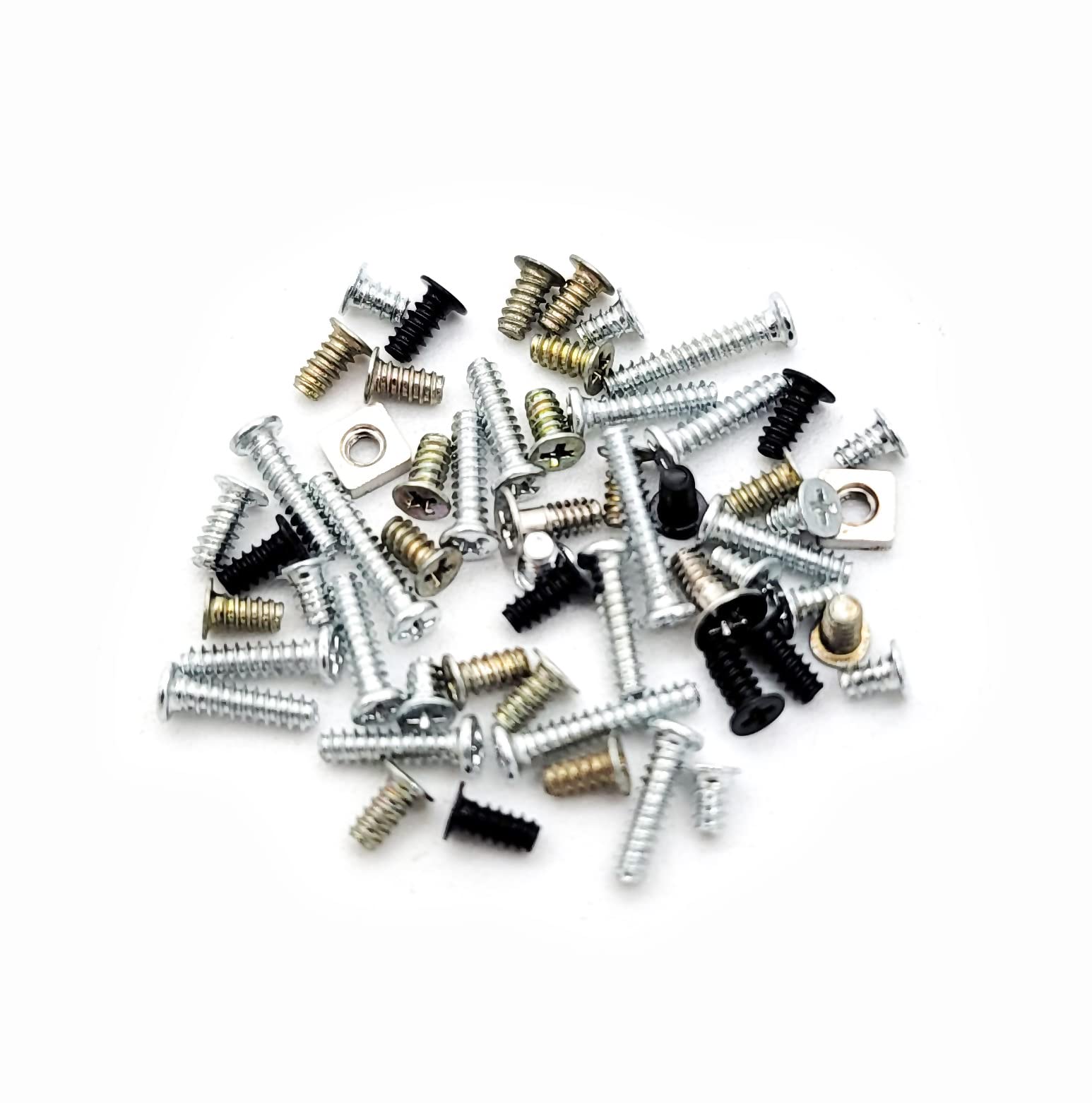 New3DSXL Extra Screws Complete Full Set Replacement, Compatible with for Nintendo New 3DS New3DS XL/LL New3DSLL Console, Housing Shell & Motherboard Additonal Fixing Screw & Nuts Fix Parts