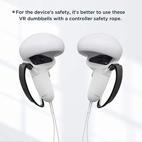 KIWI design VR Weight Controller Fitness Accessories, Adjustable Weight Dumbbell Controller Work with All VR Exercise/Fitness/Game APPs (Stock Controllers NOT Included)