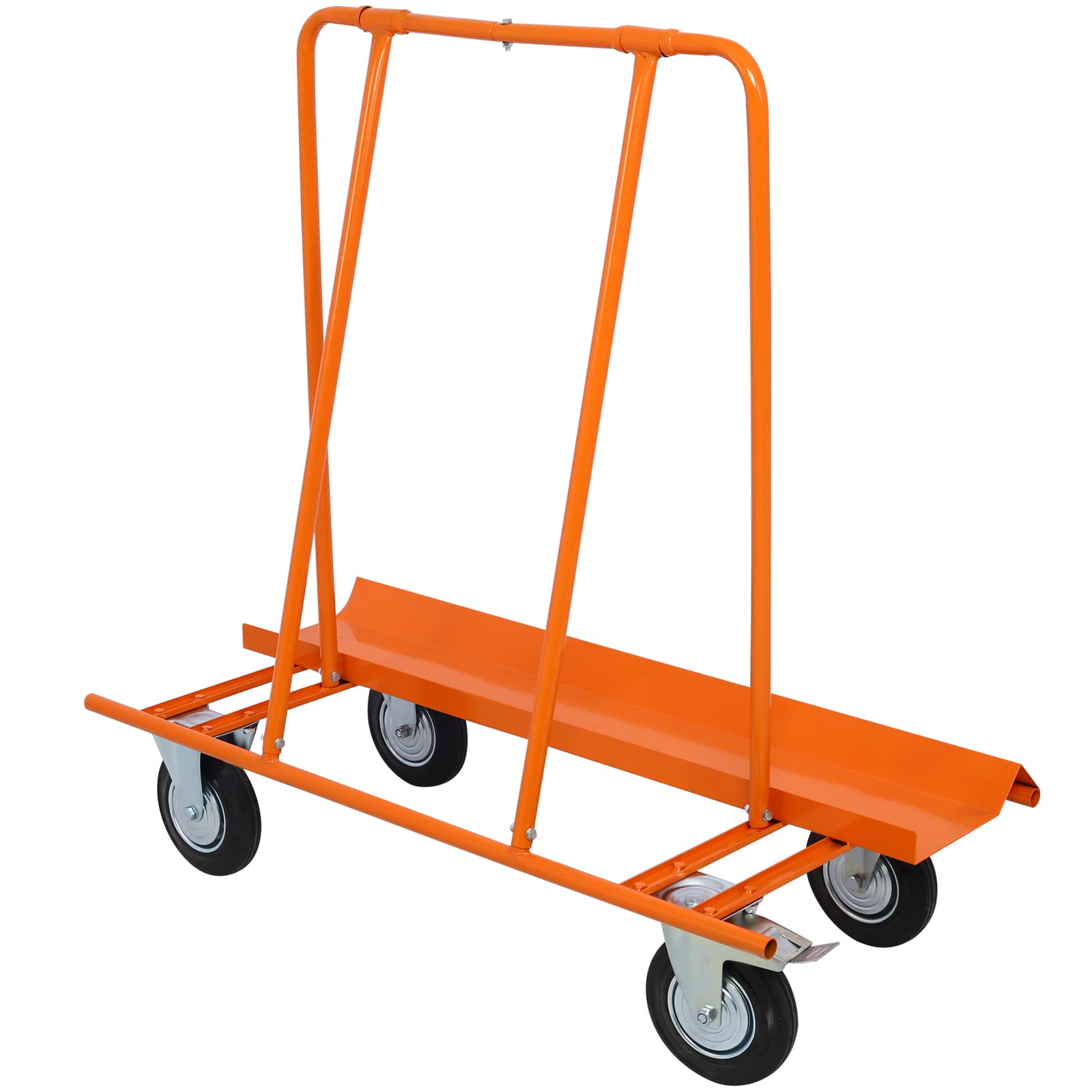 Heavy Duty Drywall Sheet Cart & Panel Dolly 1800lbs Capacity, Panel Service Cart with 8" Swivel Mold-On Rubber Wheels (1800lbs)