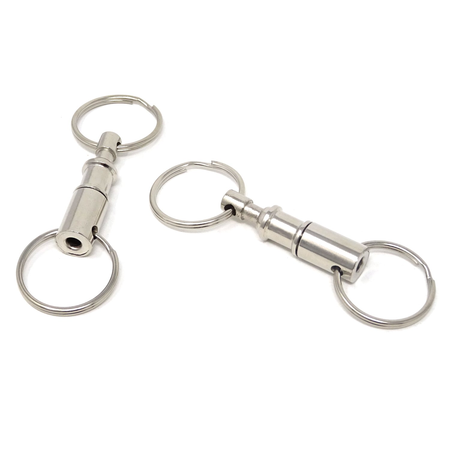 Honbay 10PCS Detachable Pull Apart Key Rings Keychains Heavy Duty Dual Key Ring Snap Lock Holder