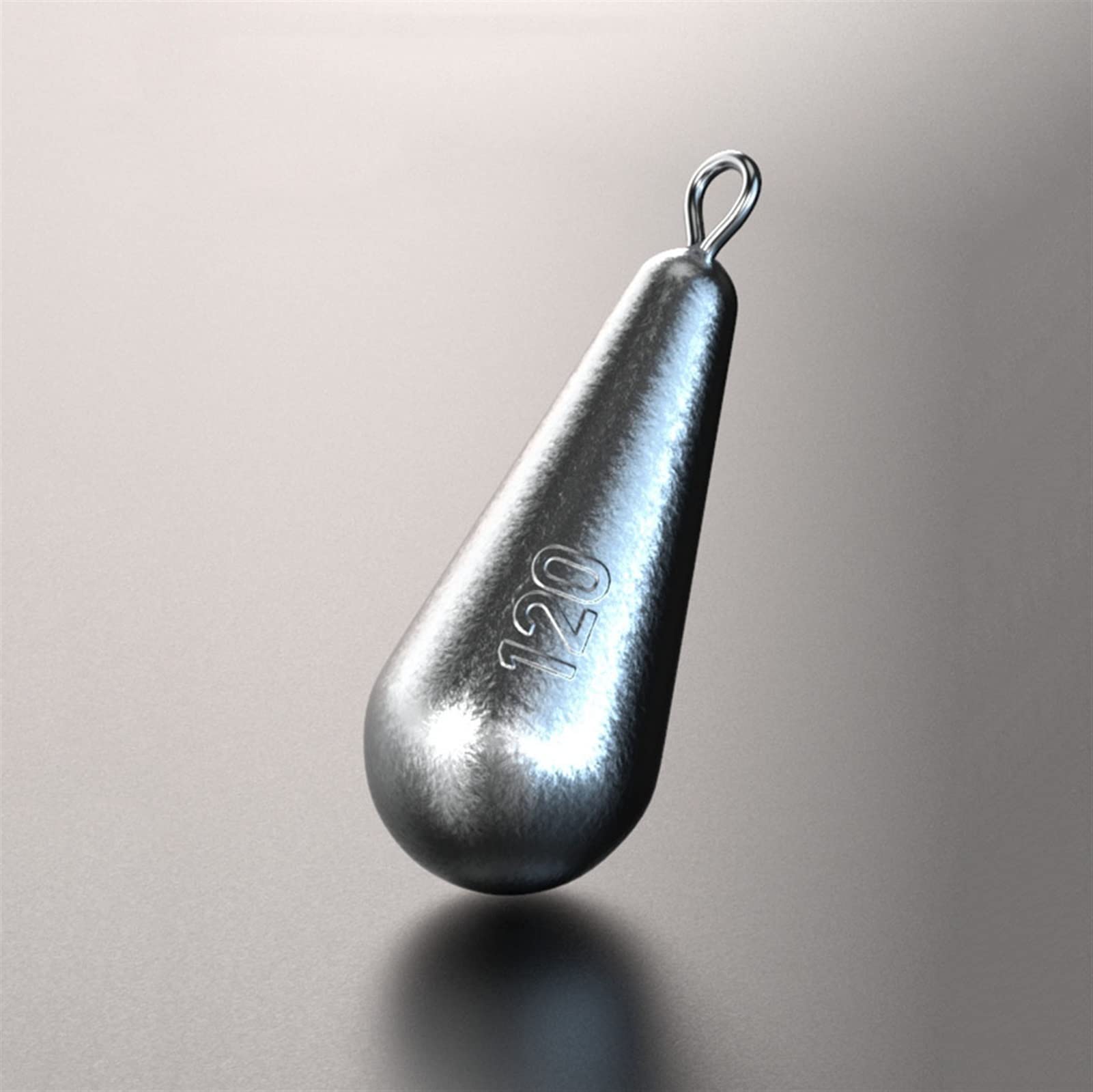 LINFFSTR 10Pcs Raindrop Shape Lead Fishing Weights Fishing Sinker Weights with Scale 10g 20g 30g 40g 50g 60g 70g 80g 100g 120g Trolling Sinkers Fish Casting Tool (Size : 120g)