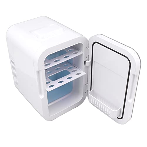 JAQS Mini Fridge, ABS Portable Personal Fridge Low Noise for Office (US Plug 110V)
