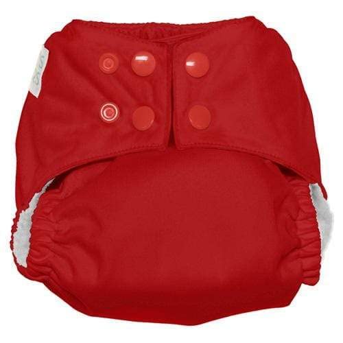 Nicki's Diapers One Size Ultimate All in Snap Cloth Diaper | Adjustable, Washable, and Reusable for Baby Boy or Girl Built Inserts Machine Washable (Candy Cane) (CDAIONDOSULSN)