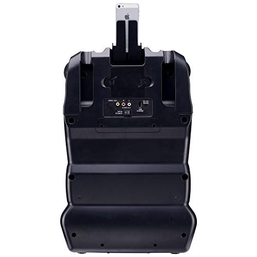 Karaoke USA GF920 Rechargeable Portable Bluetooth CDG-MP3G Karaoke Machine and PA System with 2 Microphones