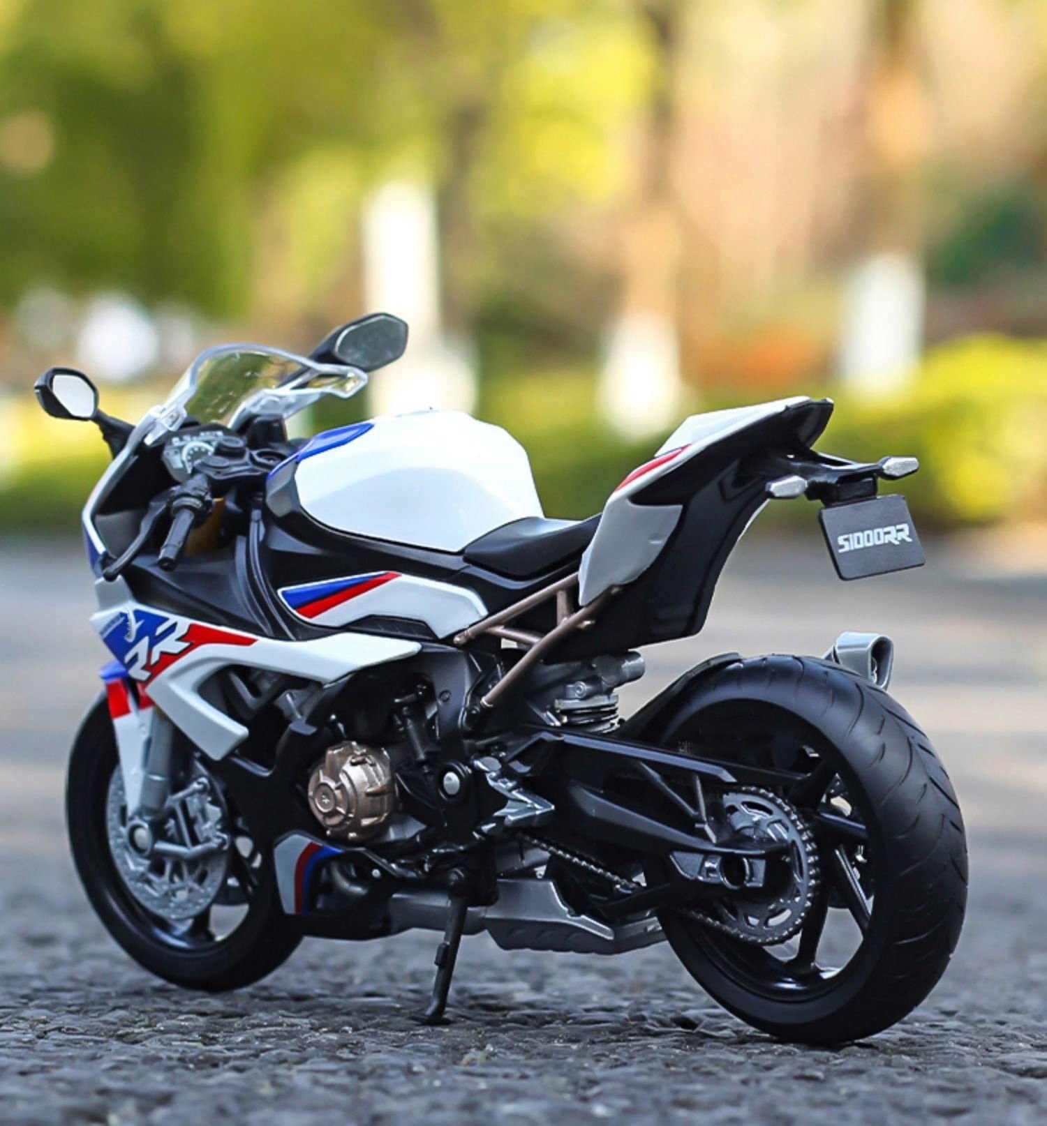 NASJAQ Model kit Motorcycle Model Toy 1/12 for BMW S1000RR 2021 Die Cast Motorcycle Model Toy Vehicle Collection (Color : Gray with Box)