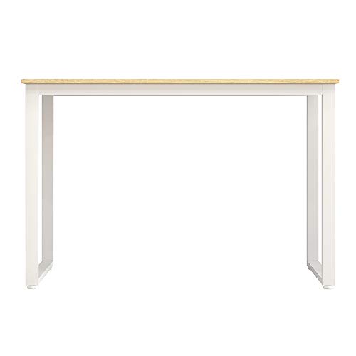JSB Simple Computer Desk with Display Stand Modern Industrial Work Table Laptop Desk for Home Office (39.37β x 19.69β x 29.53β, White)