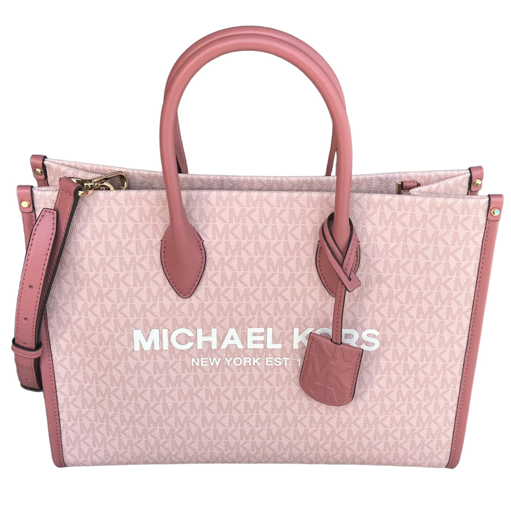 Michael Kors Mirella Medium Tote Bag (Dark Powder Blush Multi)