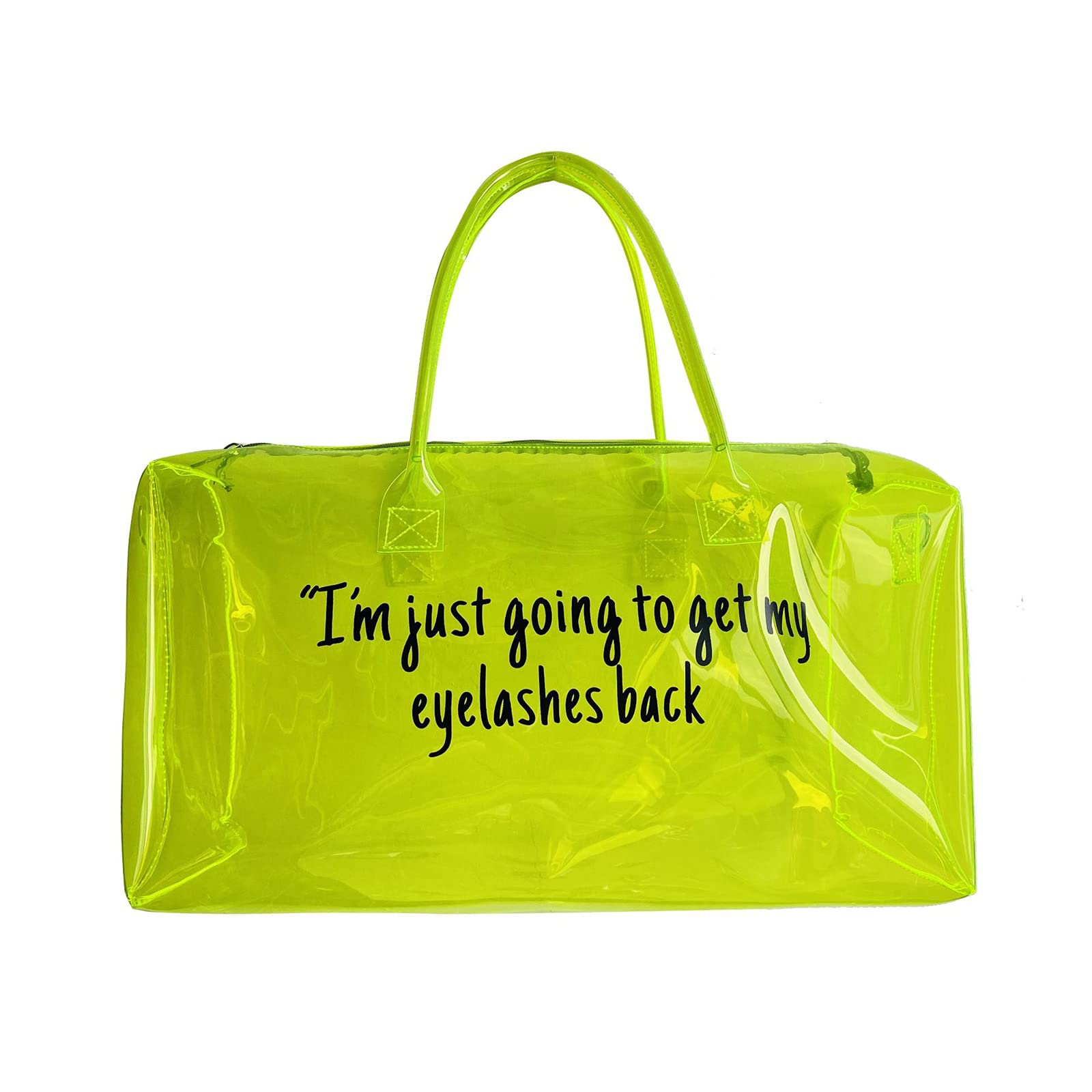 KAMIZE Trendy Clear bags,Yoga Clear Tote Bag With Zipper Closure Clear Tote Bags For Work Beach Stadium