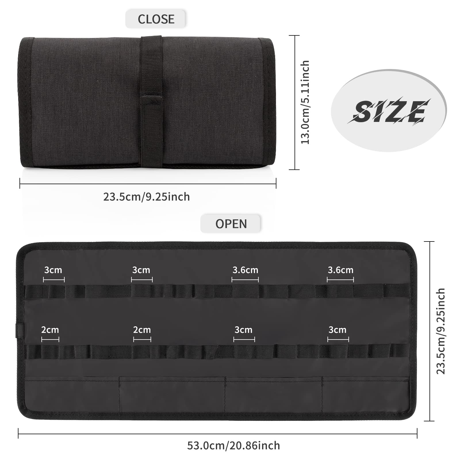 Lipstick Organizer - 32 Slots, Portable Lip Glosses Bag, Travel Lipstick Holder with 3 Different Lengths Elastic Bands, Cosmetic Makeup Storage Bag - Lipstick and Lip Glosses Are Not Included (1pcs)