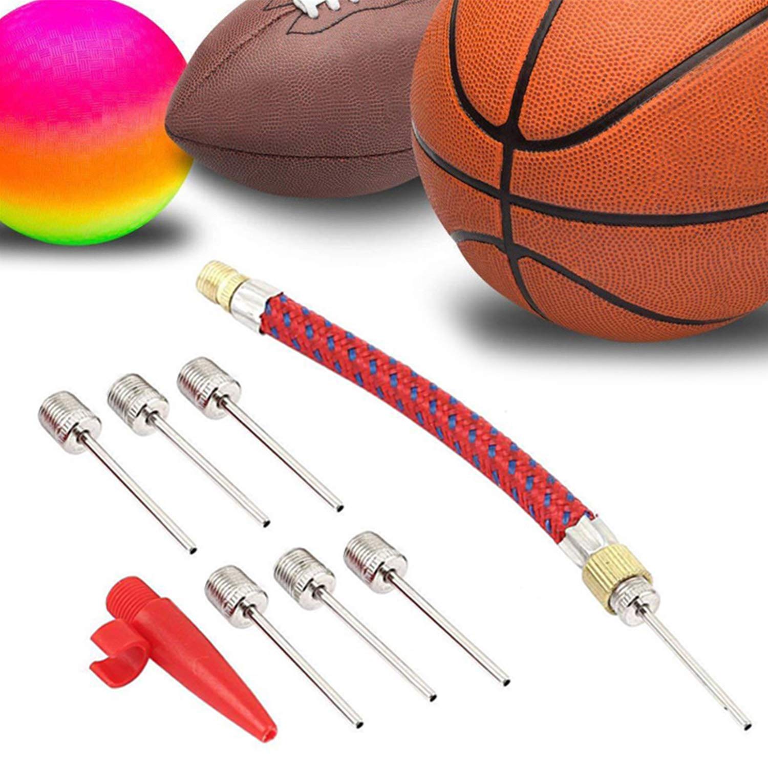 Katesid Portable Air Pump Inflation Kits Nozzle Needle Adapter for Balloons Car Bikes Tire Sports Ball