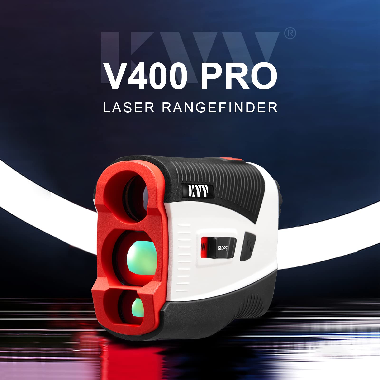 KVV V400 PRO Laser Golf Rangefinder with Premium LCD Display, 5-1200yds Range, Accuracy up to+/-1yd, Integrated Magnetic Tech, Slop on/Off Switch, Pin-Lock with Vibration, 6xMagnification