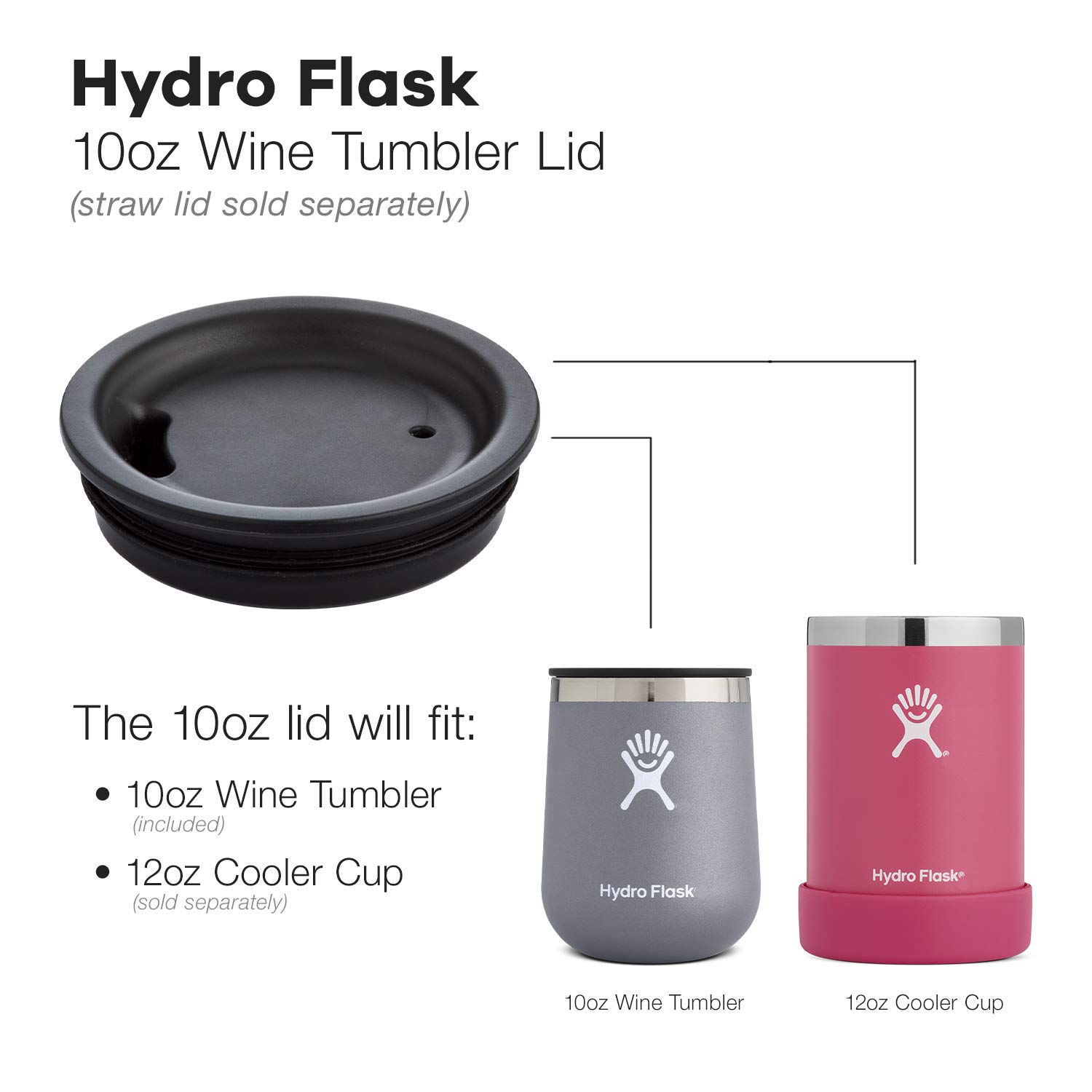 Hydro Flask 10 oz Skyline Wine Tumbler - Stainless Steel & Vacuum Insulated - Press-In Lid - Sky