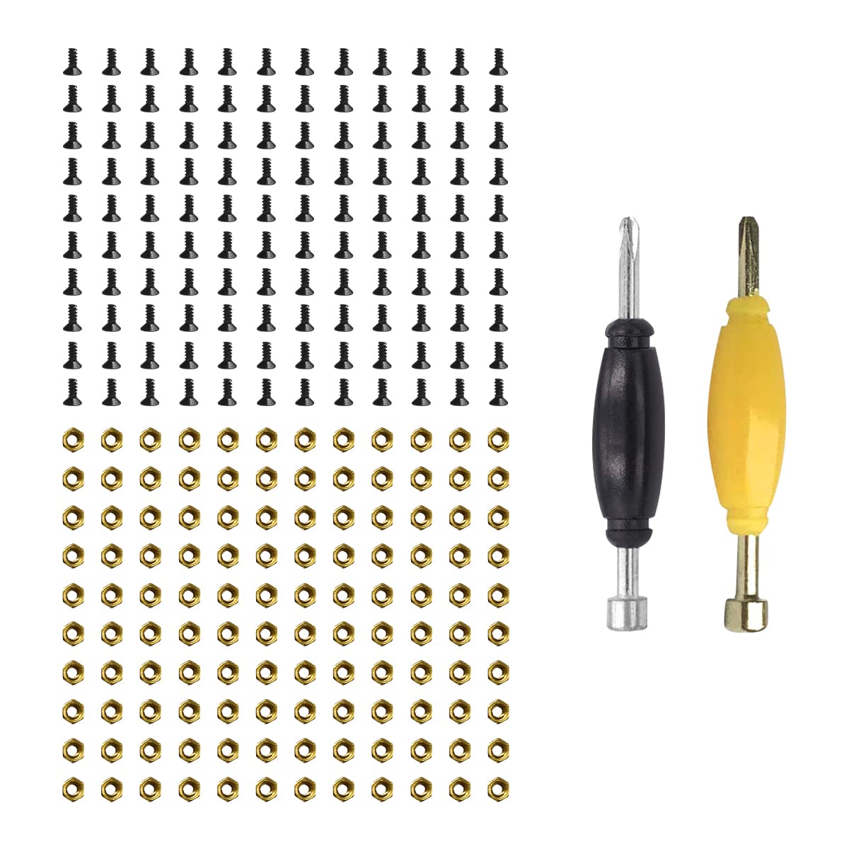 NC EBCO FiguresLab 120Pcs Fingerboard Nuts +120Pcs Screws + 2Pcs Spanner Tool Set/Box for Compatible with Most 96mm Fingerboard Toy