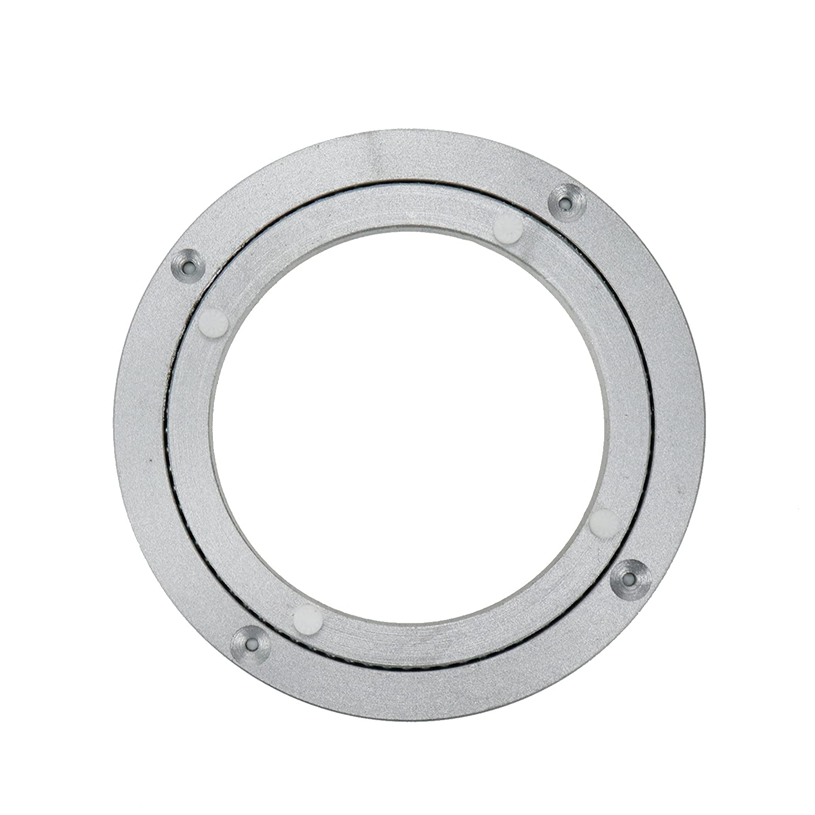 Lazy Susan Mcredy Lazy Susan Turntable Organizer Rotating Lazy Susan 5 Inch Aluminum Alloy Silver Pack of 1