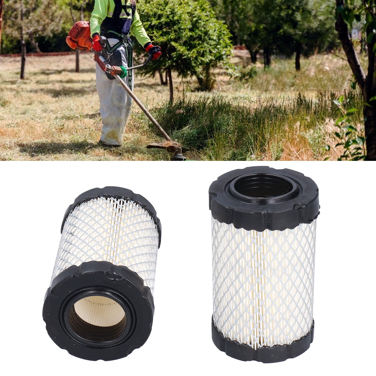 OUKENS Air Filter, Air Cleaner Cartridge, Lawn Mower Fuel Filter Set Replacement 796031 for E100 E120 E130 E140 E150 100 Series Tractor