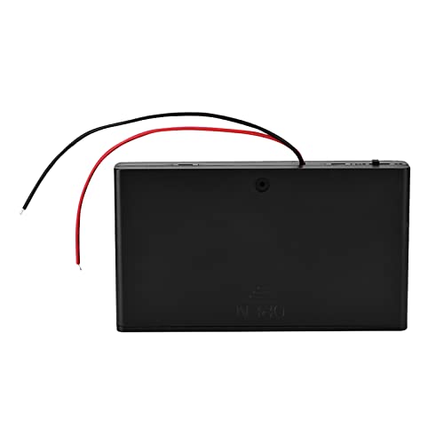 plplaaoo 8pcs AA Battery Holder, Battery Holder with Cover & Power Switch,12V AA Battery Holder Battery Storage Box, 8 AA Battery Holder,5.12x2.87x0.79 in, Battery Holder AA Battery Holder 12v AA