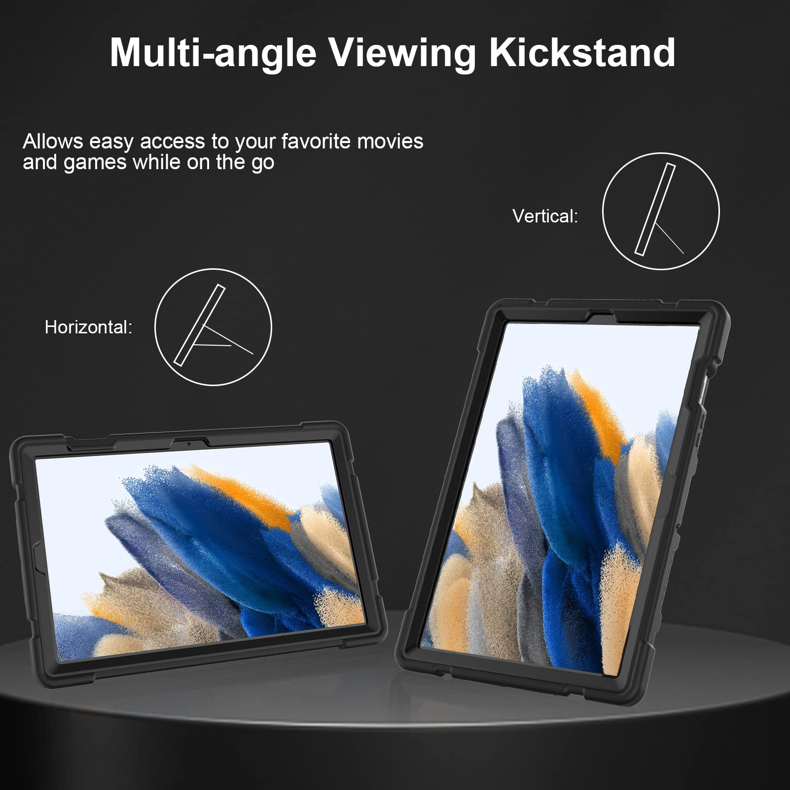 Rantice Galaxy Tab A8 10.5 Case, Samsung Galaxy Tab A8 Case with Kickstand, Hybrid Shockproof Rugged Cover for Samsung A8 Tablet Case 10.5 Inch (SM-X200/X205/X207)