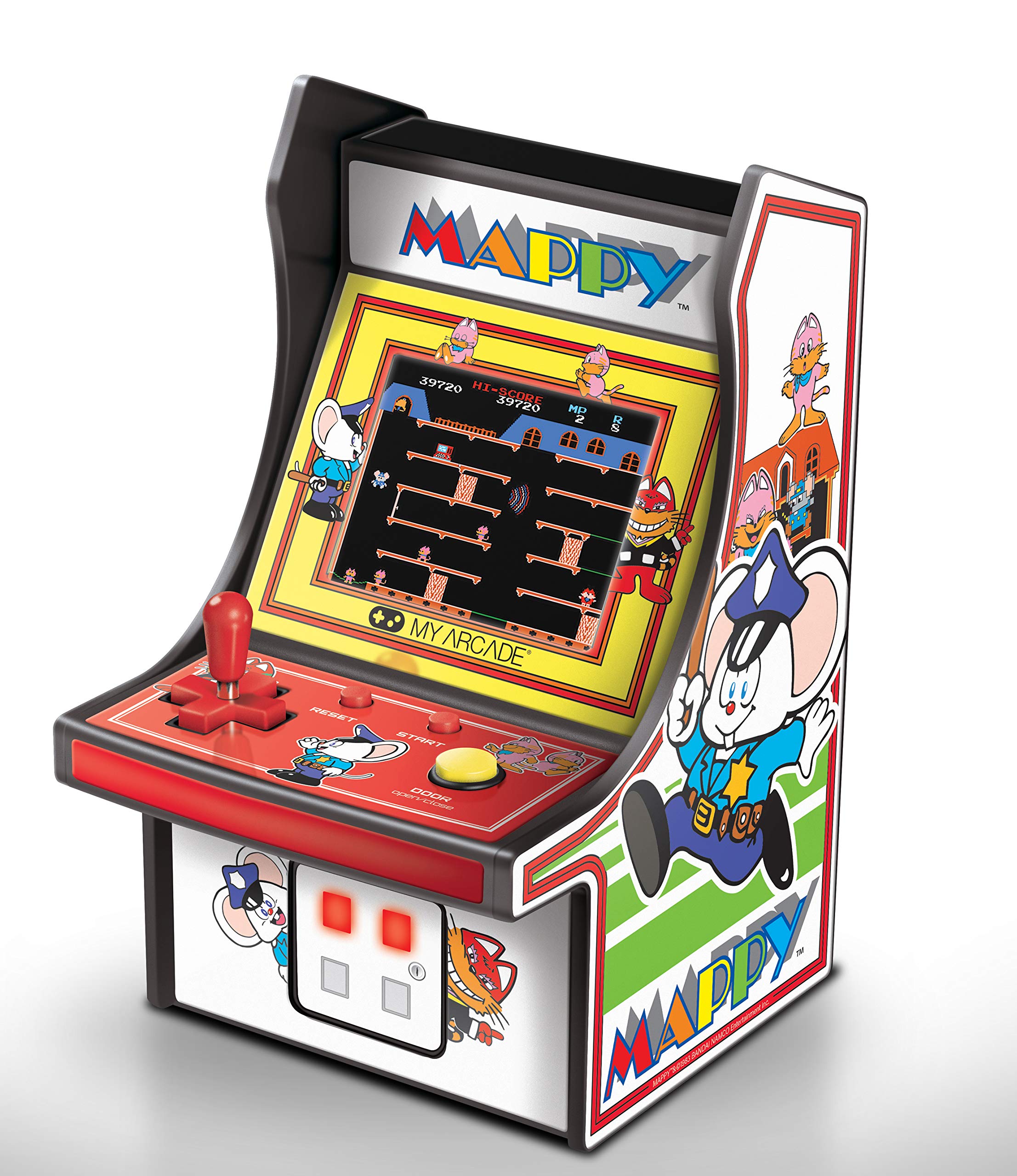 My Arcade My Arcade Mappy Micro Player: Fully Playable, 6.75 Inch Collectible & Micro Player Mini Arcade Machine: Galaxian Video Game, Fully Playable, 6.75 Inch Collectible, Color Display, Speaker
