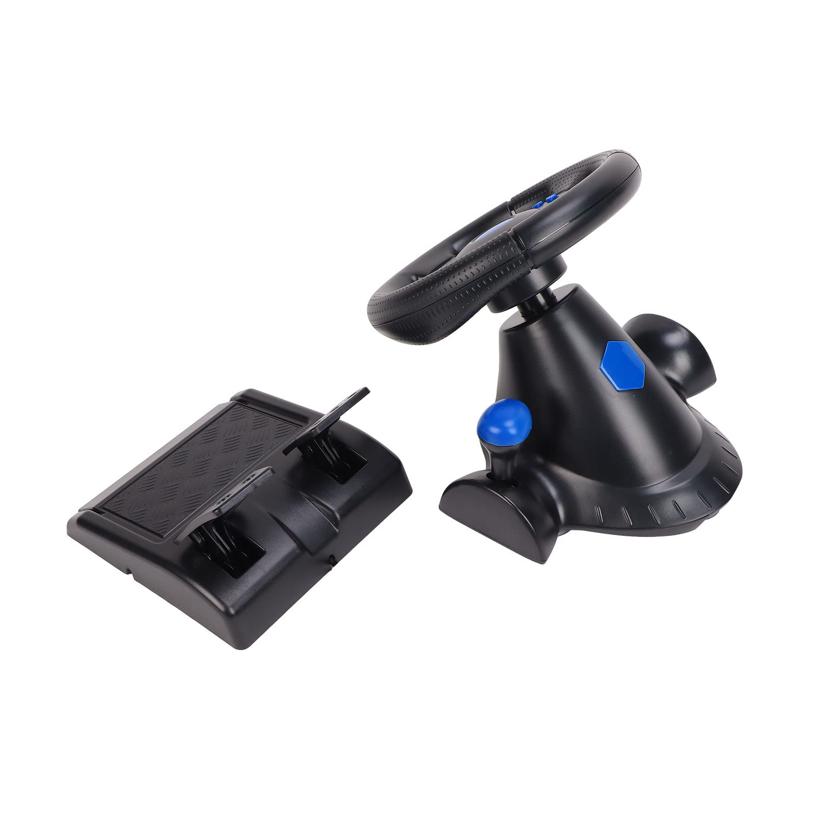 PC Steering Wheel, 180 Degree Rotation Programmable USB Racing Game Wheel, with Spring Pedal, for PS4, for PS3, for XBOX One, for XBOX 360, for Switch, PC