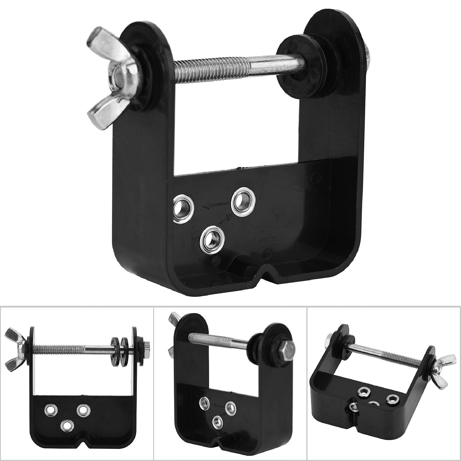 plplaaoo Archery Bowstring Serving Thread Jig Archery Bow Strings Server Bowstring Serving Jig Tool for Recurve Compound Bow, Aluminium Alloy and Plastic(Black), Bow Serving String Bow String arc