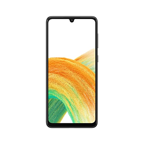 SAMSUNG A33 5G + 4G LTE (128GB+6GB) 6.4" 48MP Quad Camera Factory Unlocked (NOT Verizon Boost At&t Cricket Straight) SM-A336M/DSN (25W Charging Cube Bundle, Awesome Black)