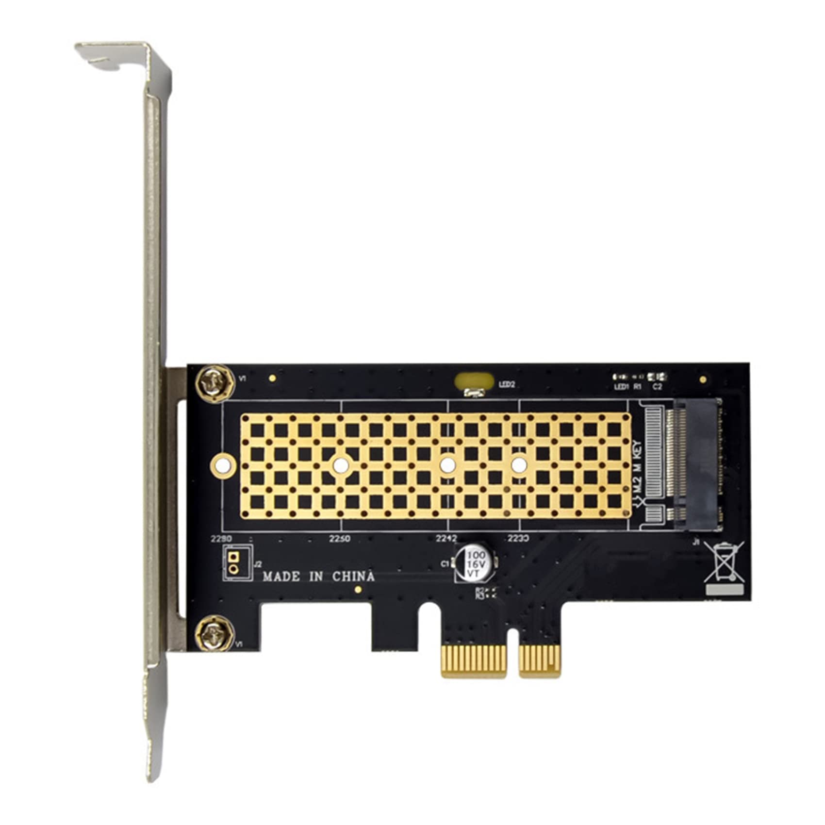 PCI-E X1 Single Channel NVMe SSD Expansion Card M.2 M Key Solid State Drive SSD Conversion Card M.2 NVMe SSD Adapter