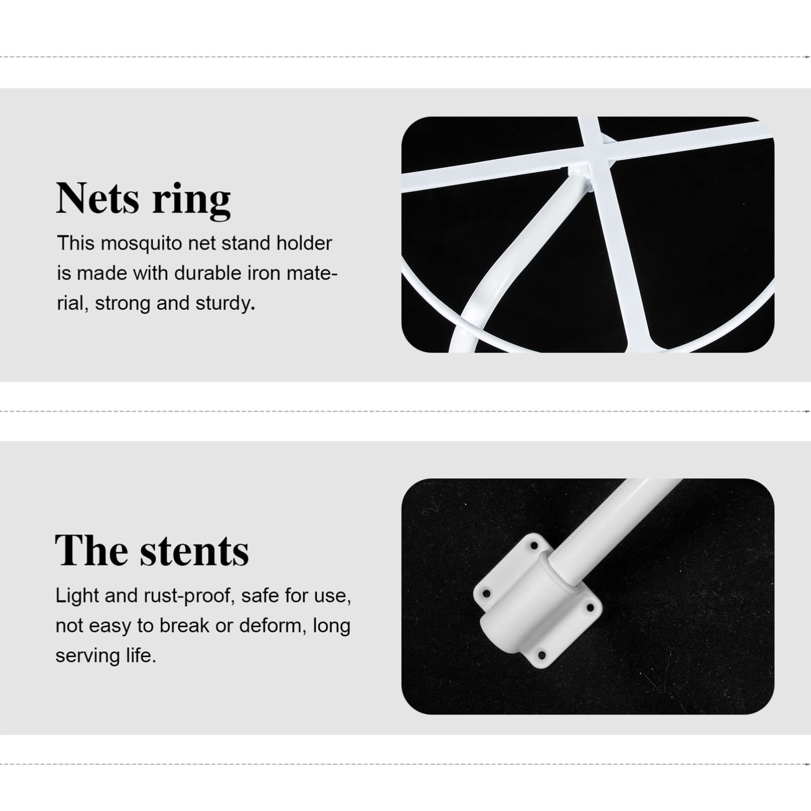 PATKAW 1 Set Net Rack Net Stand Holder Crib Canopy Bracket Clip- On Crib Canopy Holder Net Accessories