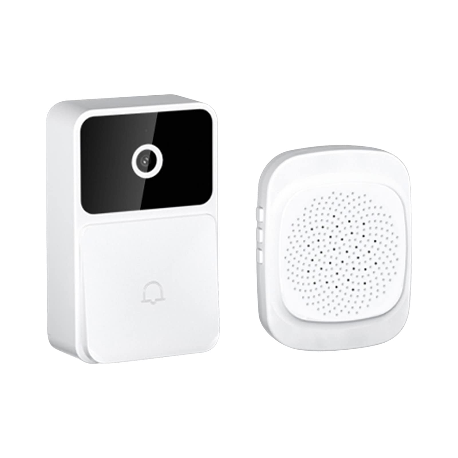 Iuhan Wireless Doorbells for Home - Smart Wireless Remote Video Doorbell Intelligent Visual Doorbell Home Intercom HD Night Vision WiFi Rechargeable Security Door Doorbell