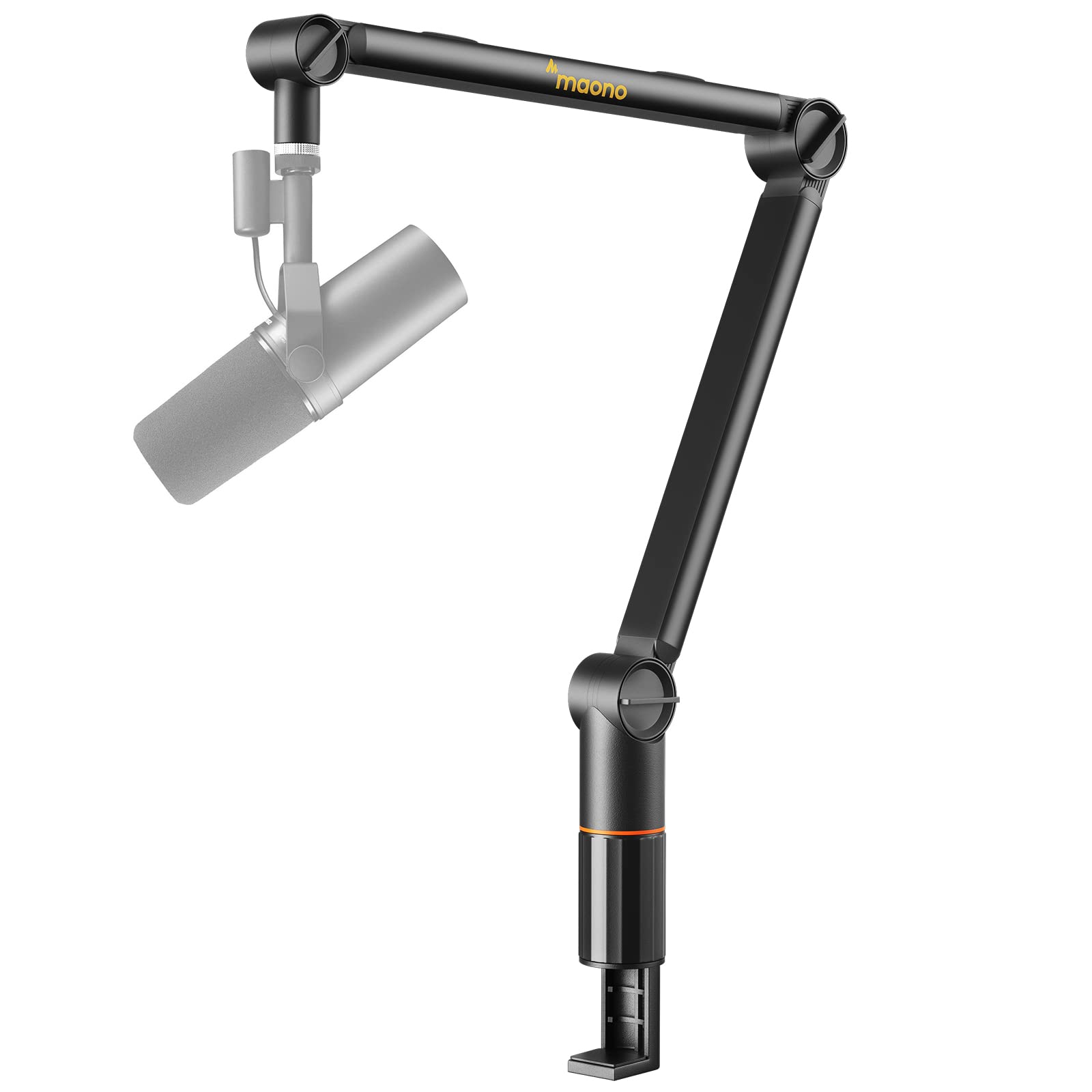 Maono Microphone Boom Arm, [ Sturdy & Stable] [Adjustable 360°]Rotatable Mic Boom Arm Stand with 3/8" to 5/8" Adapter, Heavy Duty Microphone Stand for Radio Studio, Podcast, Gaming (BA90)
