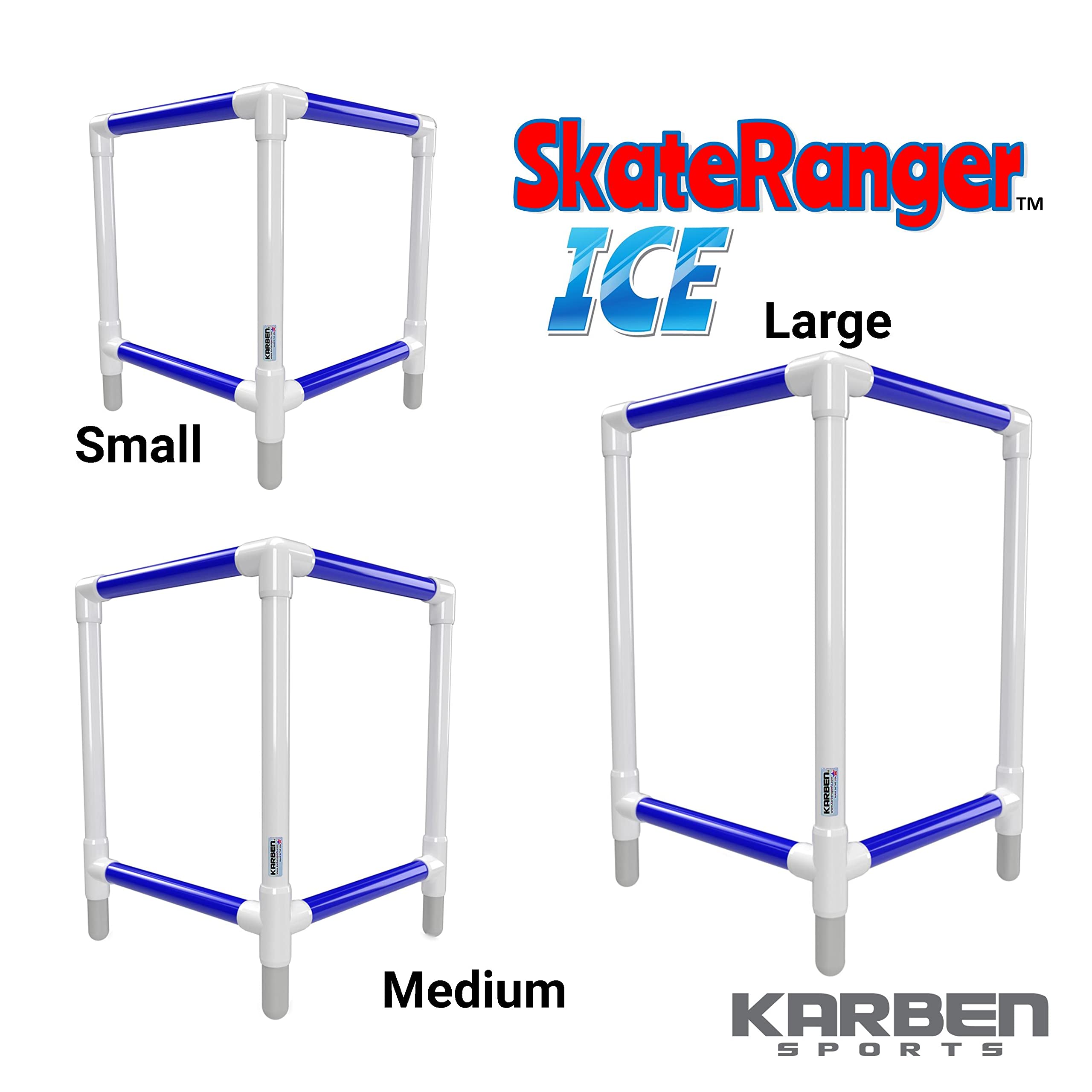 Karben Sports SkateRanger ICE Skater-Aid, Ice Skating Trainer - Small, Blue