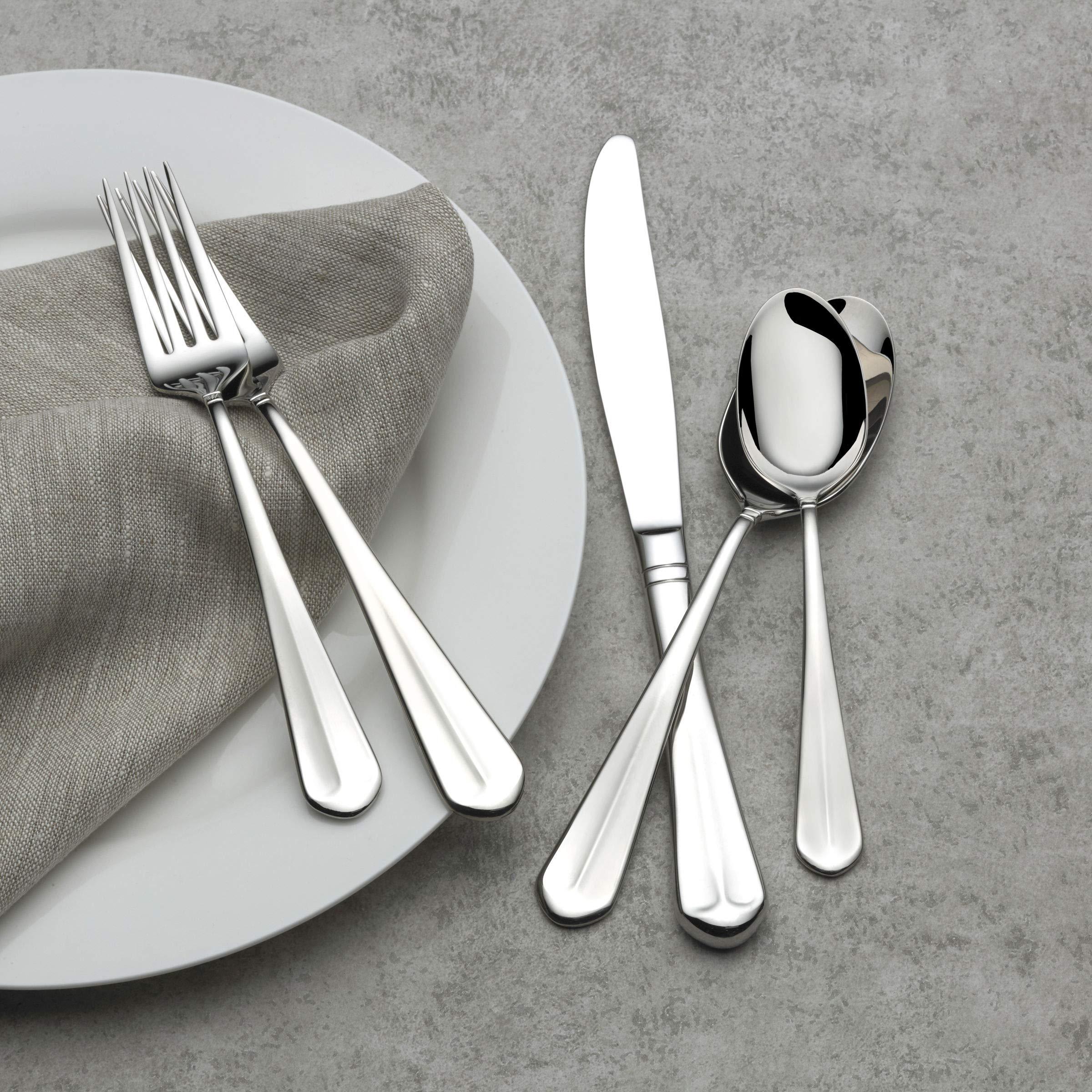 Mikasa Colette Flatware, 45 Piece Set, Silver