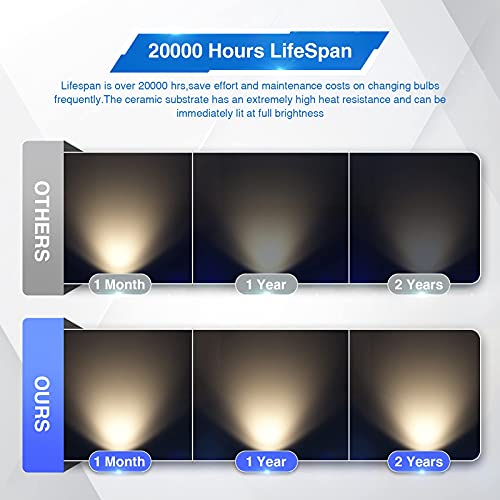 Letaclanic Dimmable G9 LED Light Bulbs 3000K Warm White Lighting , 4W Equivalent to 40W , AC DC 110V-130V No-Flicker , Bi-pin G9 LED Bulbs for Chandelier (6-Pack)