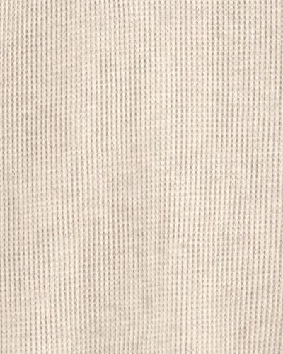 OshKosh B'Gosh Boys' Thermal Pocket Henley, Oatmeal Heather, 18 Months