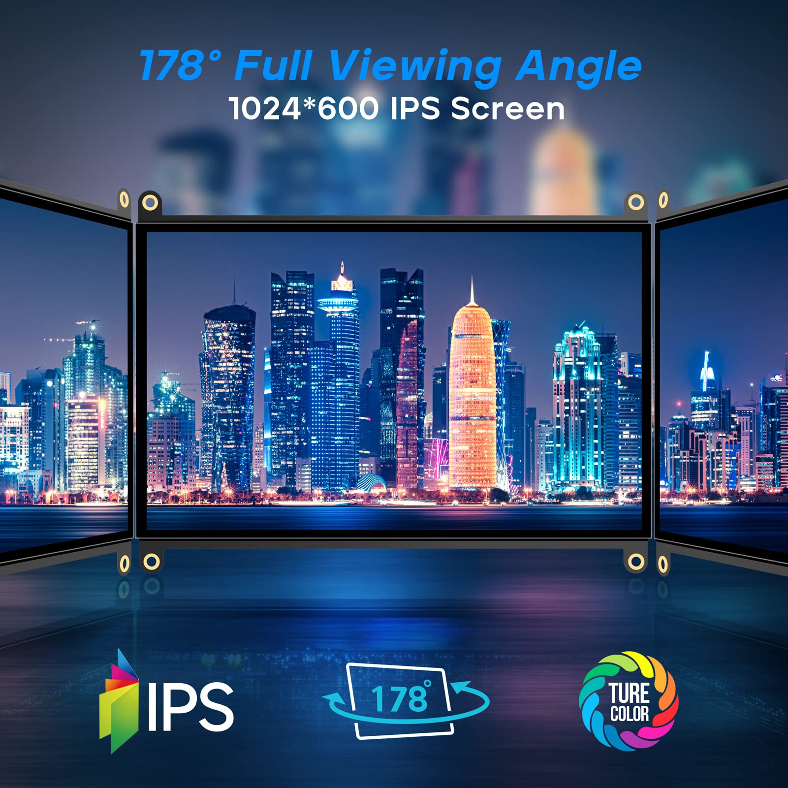 Raspberry Pi Screen,NORSMIC 10.1ββ Touchscreen Monitor,IPS FHD 1024Γ600, Responsive and Smooth Touch,Dual Built-in Speakers,HDMI Input,Compatible with Various Devices and OS,Easy Assembly,Driver Free
