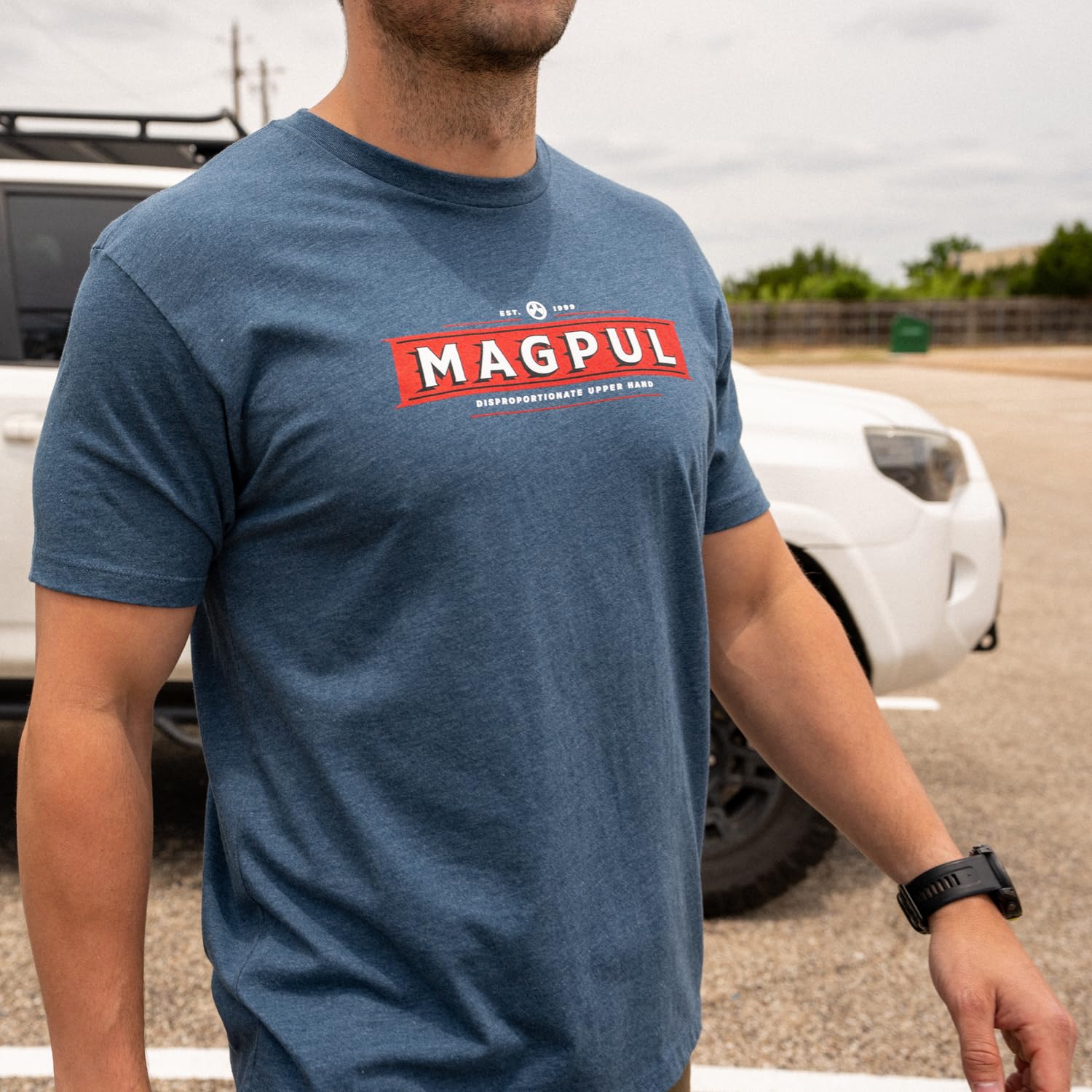 Magpul Blend Crew Neck Short Sleeve T-Shirt for Men, Hula Girl Athletic Heather, X-Large