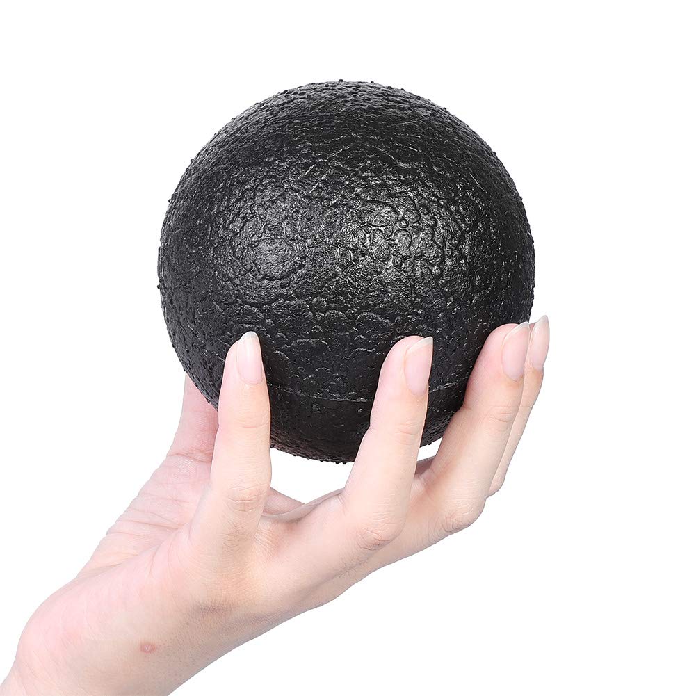 Kadimendium Massage Foam Ball, Soft Yoga Foam Roller for Rehab Exercises for Women for Stability Exercise(Black, 10CM Single Ball)