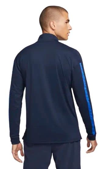 Nike Pro Dri-FIT Men's 1/4-Zip Hyper Dry Training Top, Obsidian/Game Royal/Black, Large