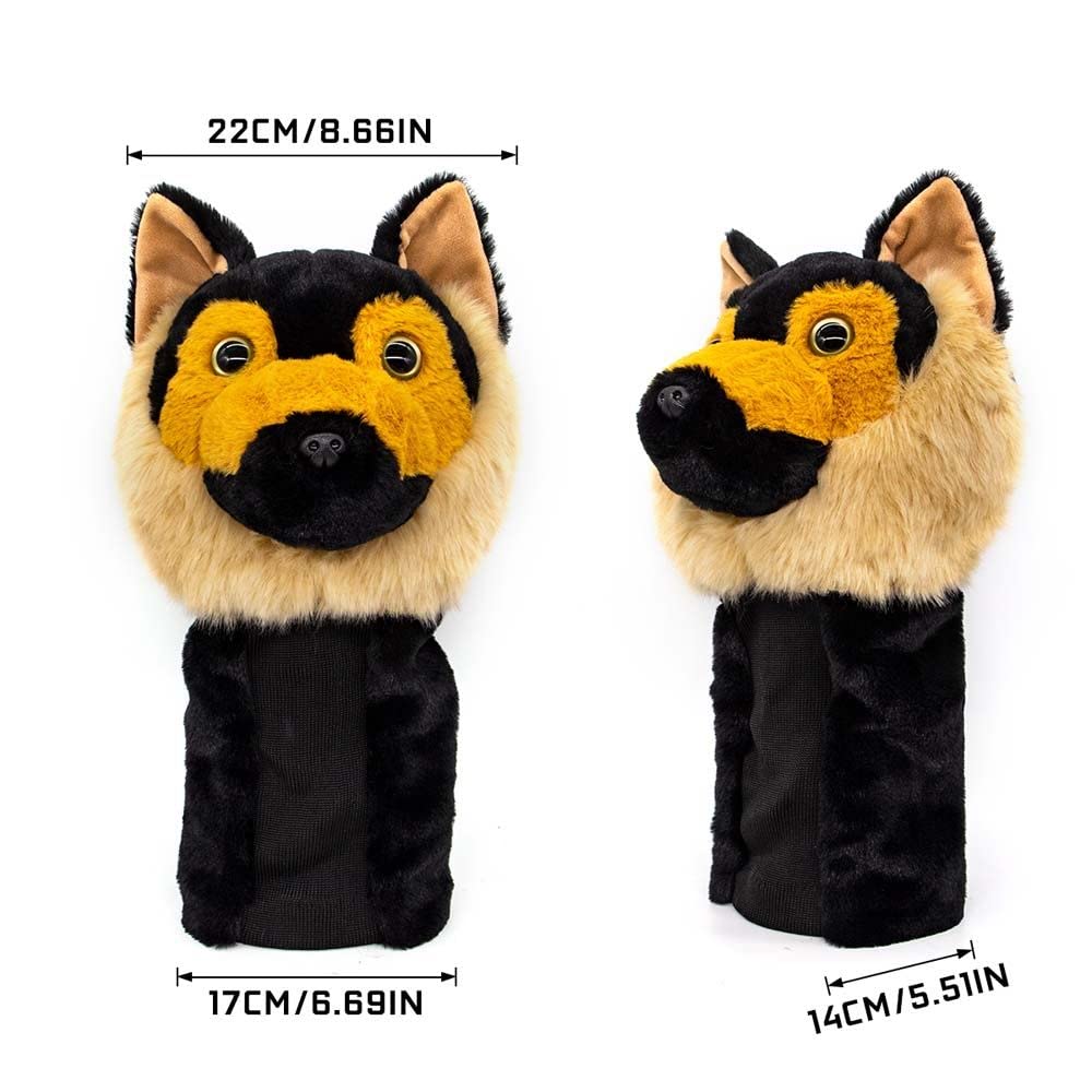 Plush Headcover Cute Dog Golf Headcover Golf Driver Headcovers(Brown)